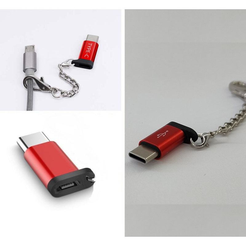 micro USB socket (female) to USB-C plug (male) adaptor for A2C caberQU